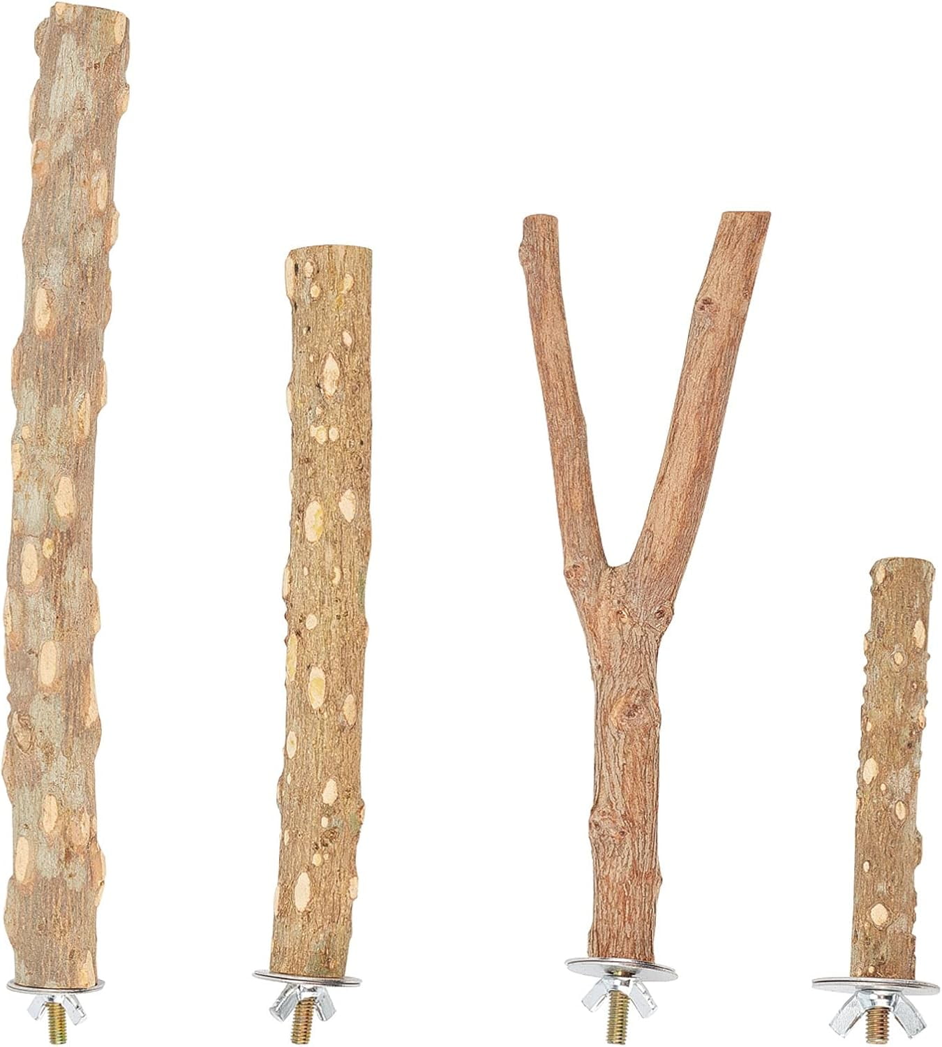 DIY Natural Wood Bird Perch 4 Kinds Bird Stand Platform Bird Cage ...