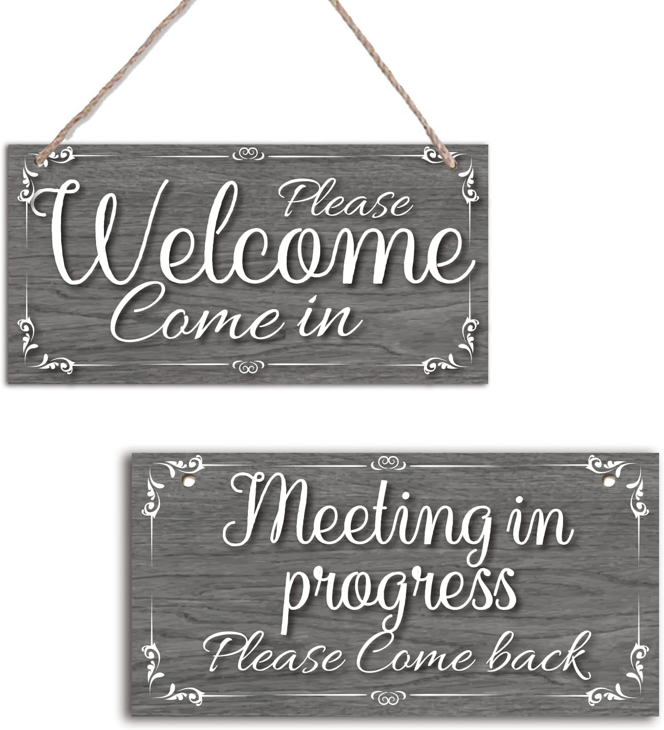DIY Natural Wooden Store Come in/Come Back Business Sign Welcome Come ...