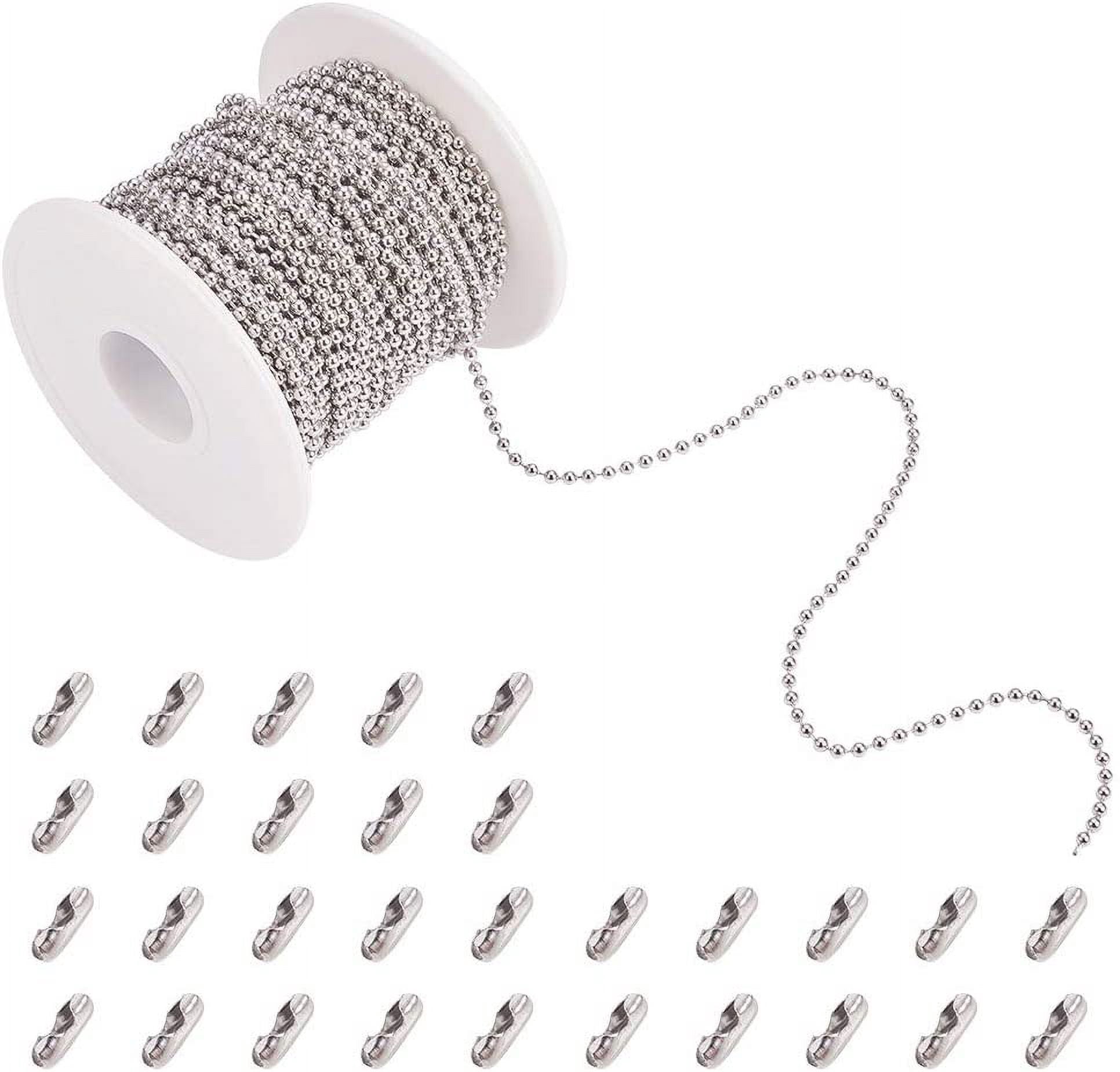 DIY Necklace Making 304 Stainless Steel Ball Chains with Ball Chain ...
