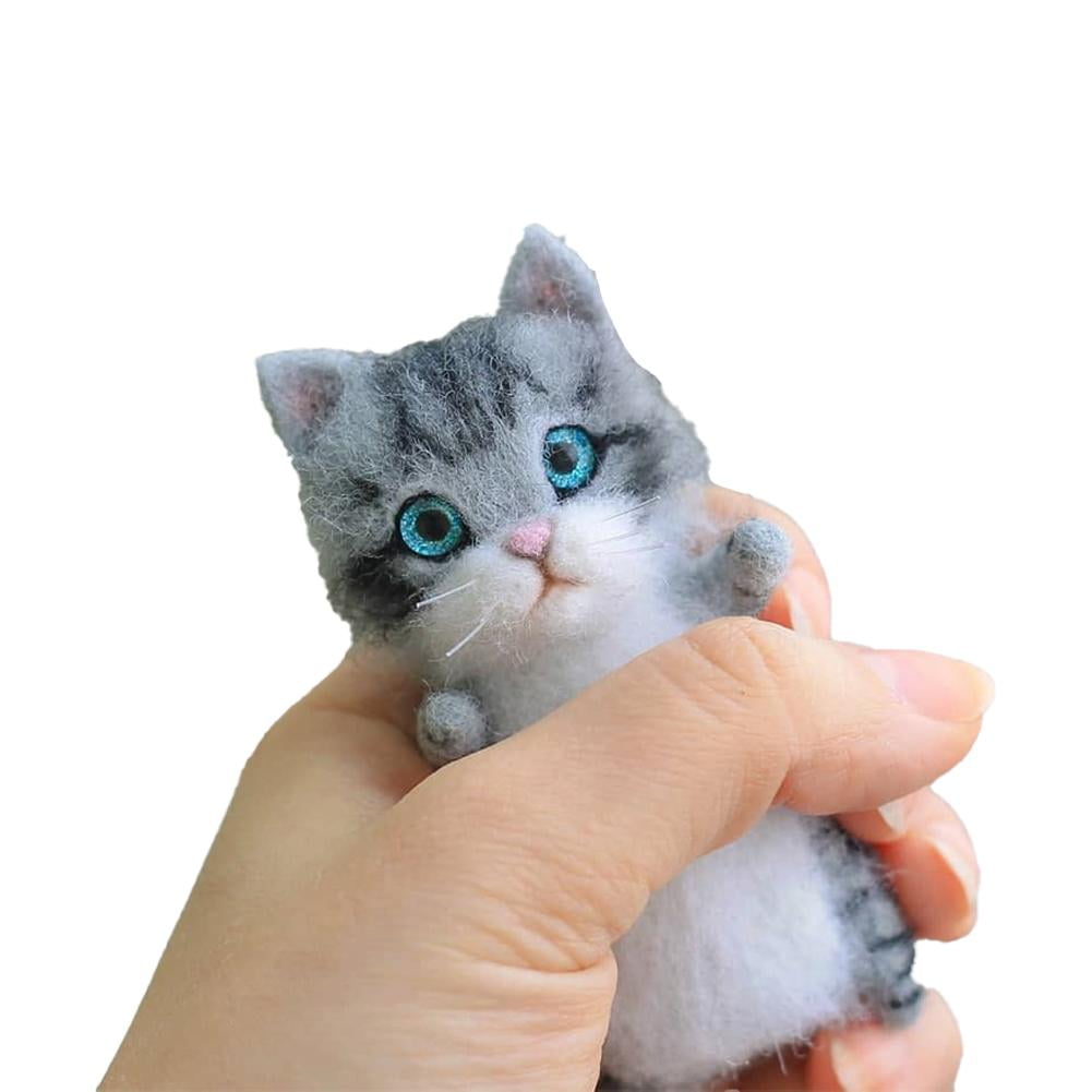 DIY Needle Craft Cats Felting Wool Felt Material Kit Plush for ...