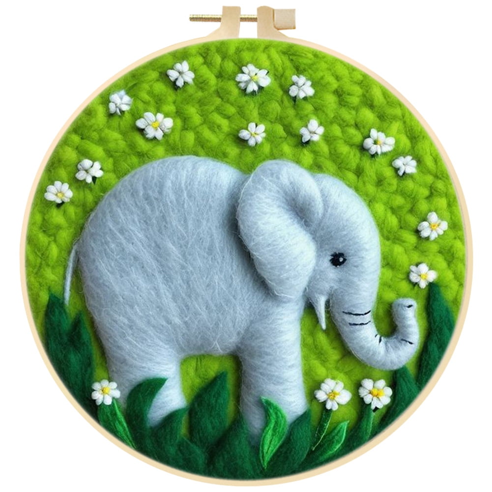 DIY Needle Felt Starter Kit Beginner Wool Felt Painting Kit Complete ...