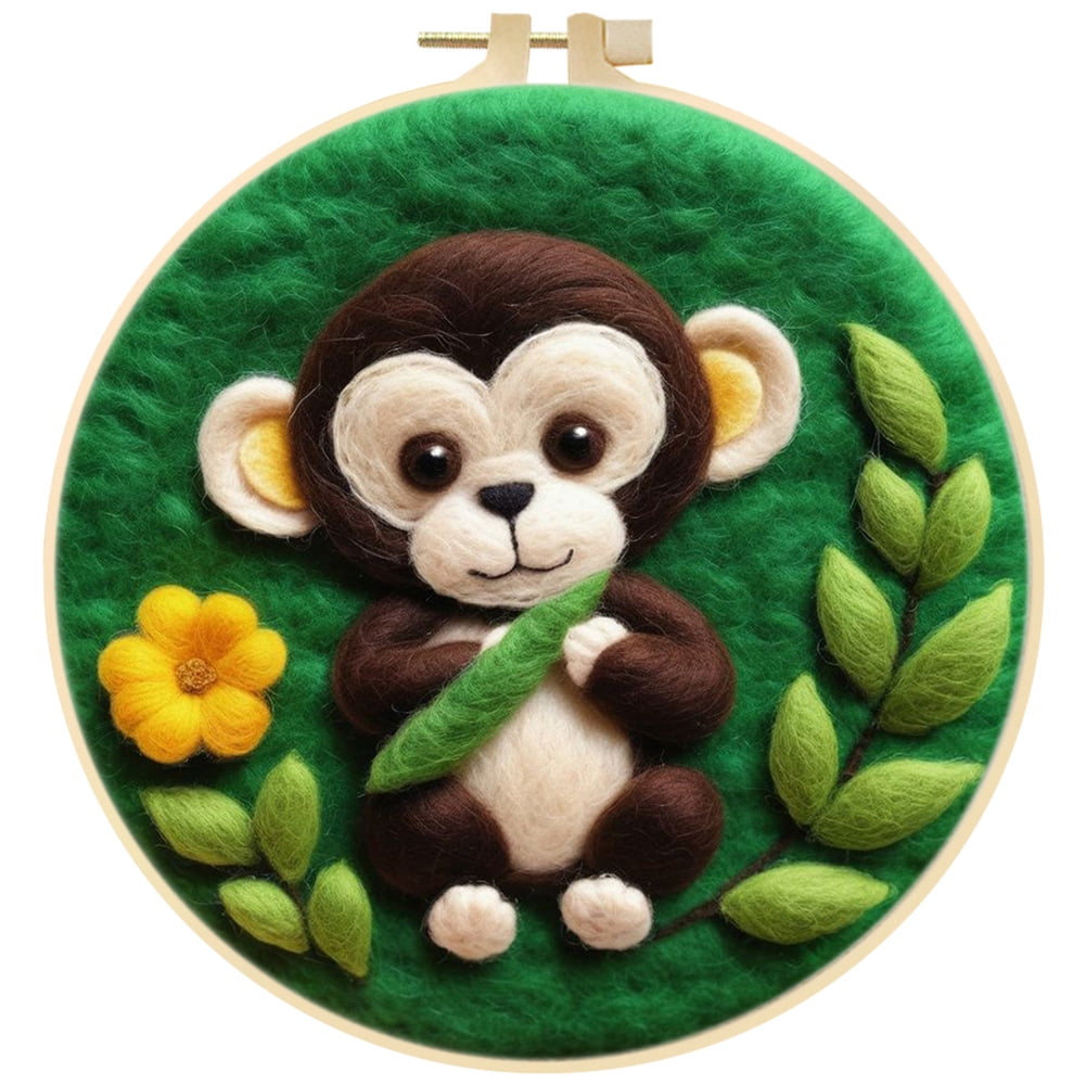 DIY Needle Felt Starter Kit Beginner Wool Felt Painting Kit Complete ...