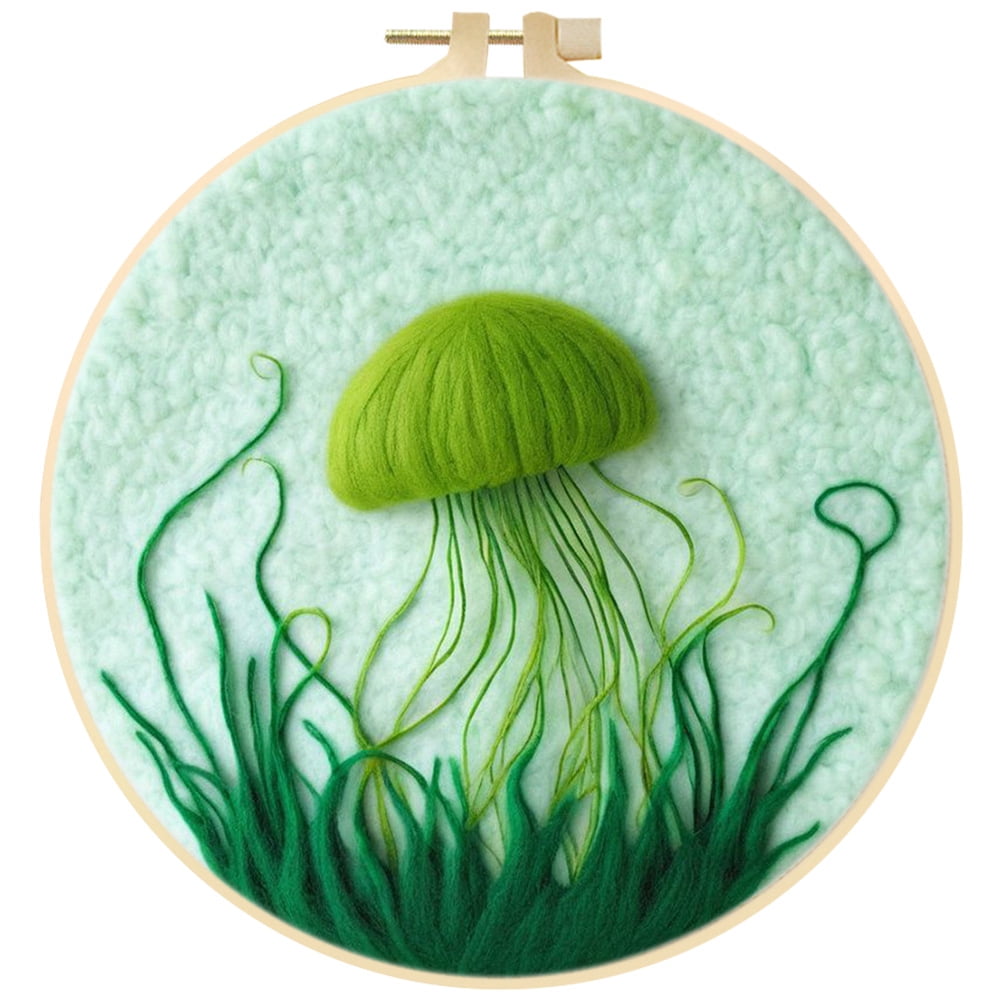 DIY Needle Felt Starter Kit Beginner Wool Felt Painting Kit Complete ...