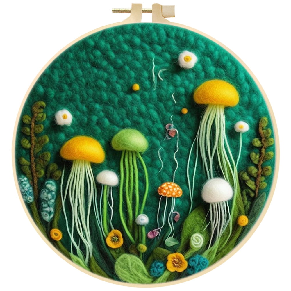 DIY Needle Felt Starter Kit Beginner Wool Felt Painting Kit Complete ...