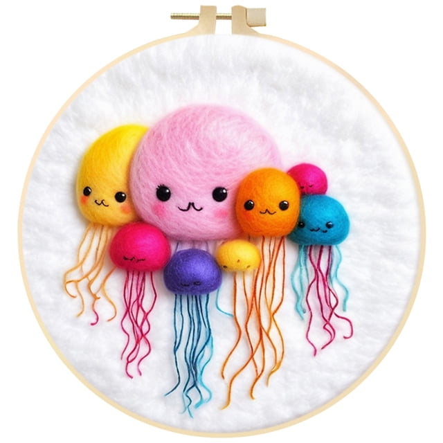 DIY Needle Felting Kit Beginner Friendly Wool Painting Craft Set with ...