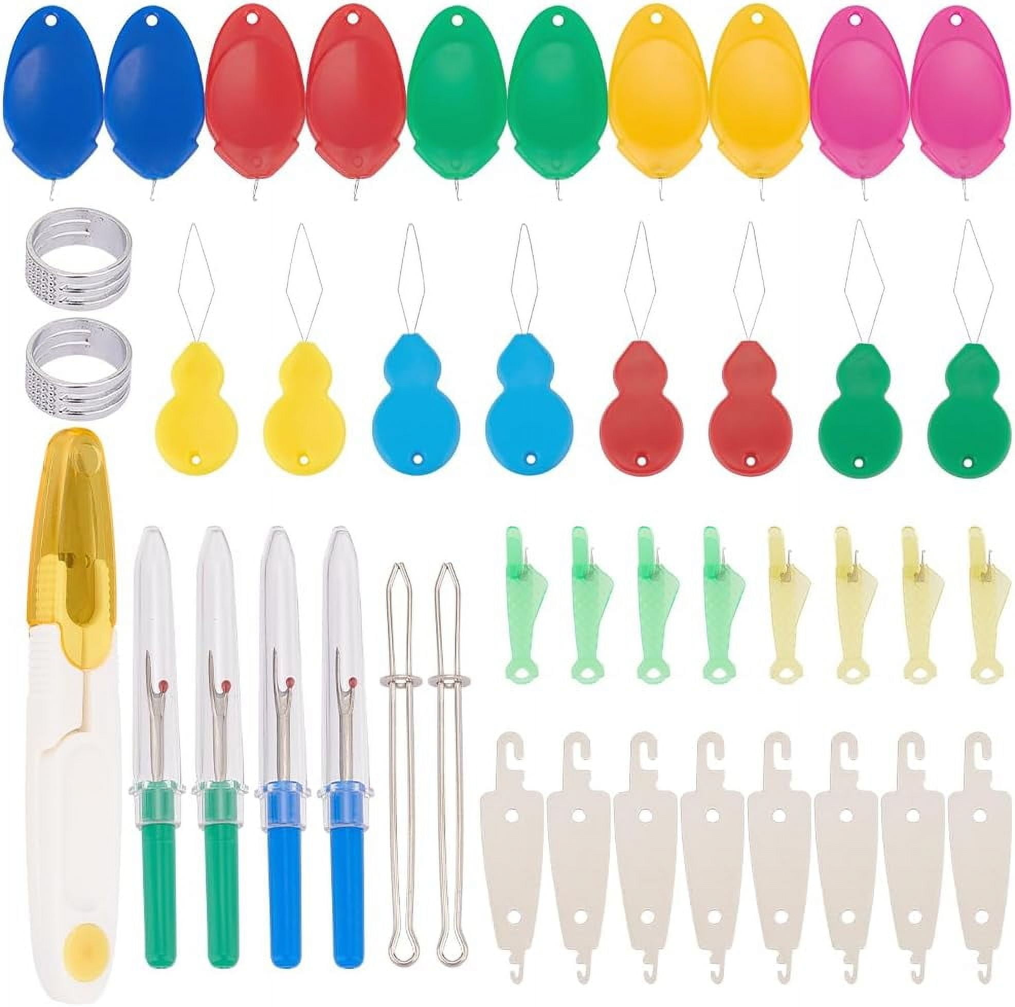 Diy Needle Threaders Kit 40 Pcs Needle Threaders 2 Pcs Sewing Thimble