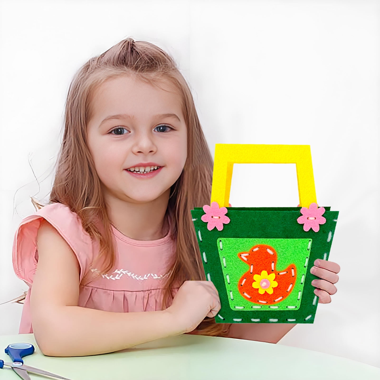 DIY Nonwoven Fabric Cloth Handbag Kit | Hand-Sewn Tote Craft Set ...