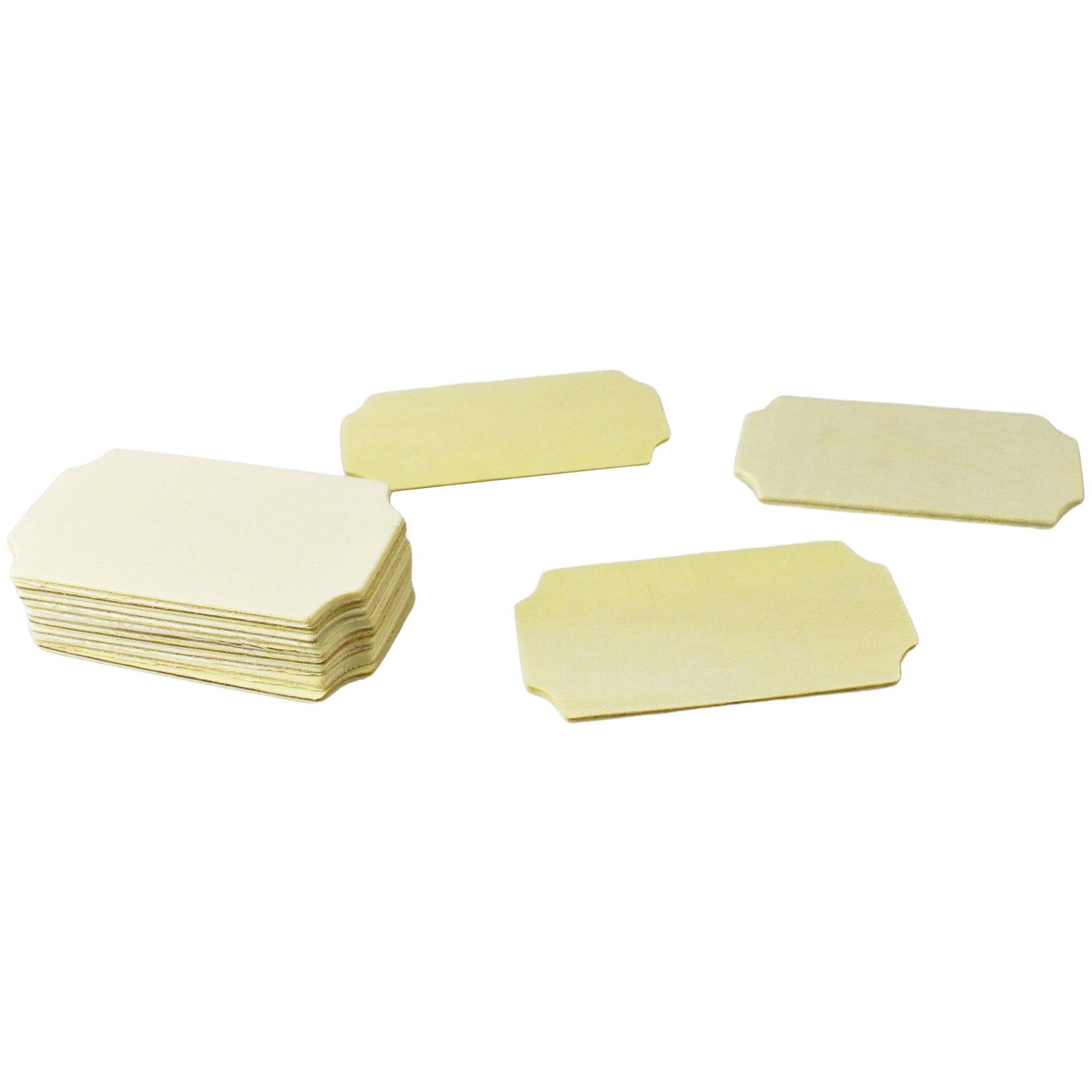 DIY Notched Corner Rectangle Craft Wood Shapes, 3-3/16-Inch, 12-Count ...