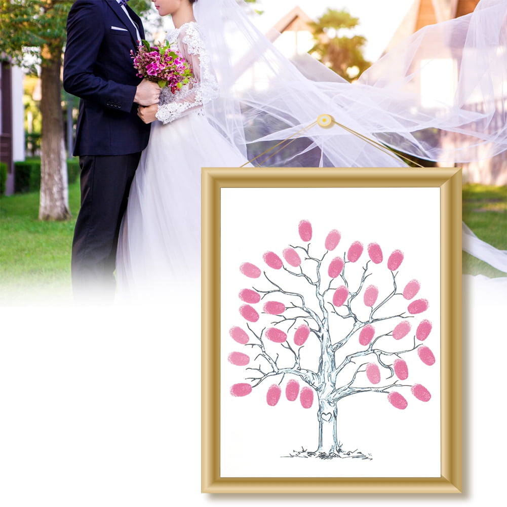 DIY Novel Custom Thumbprint Fingerprint Tree Birthday Wedding Party ...