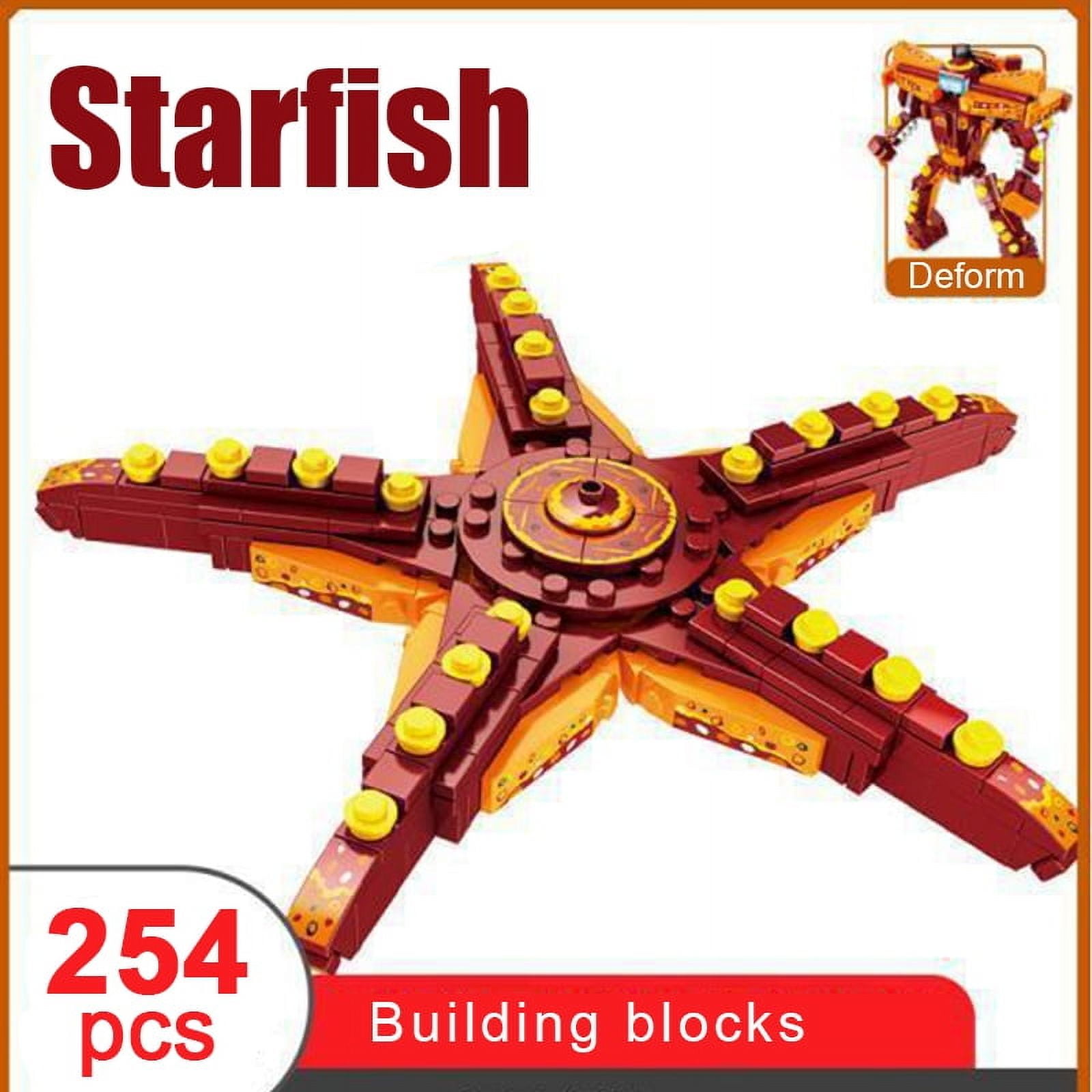 DIY Ocean Animals Building Block Creative Assembly Crab Small Particle ...
