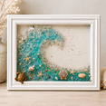 DIY Ocean Mosaic Framed Art Kit for Adults, Coastal Sea Turtle Craft ...
