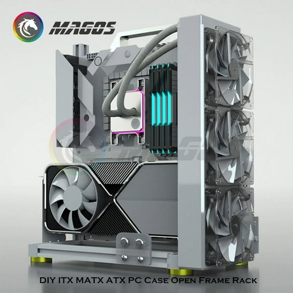 DIY Open Frame PC Case, Aluminum ATX/MATX/ITX Gaming Chassis, Modular ...