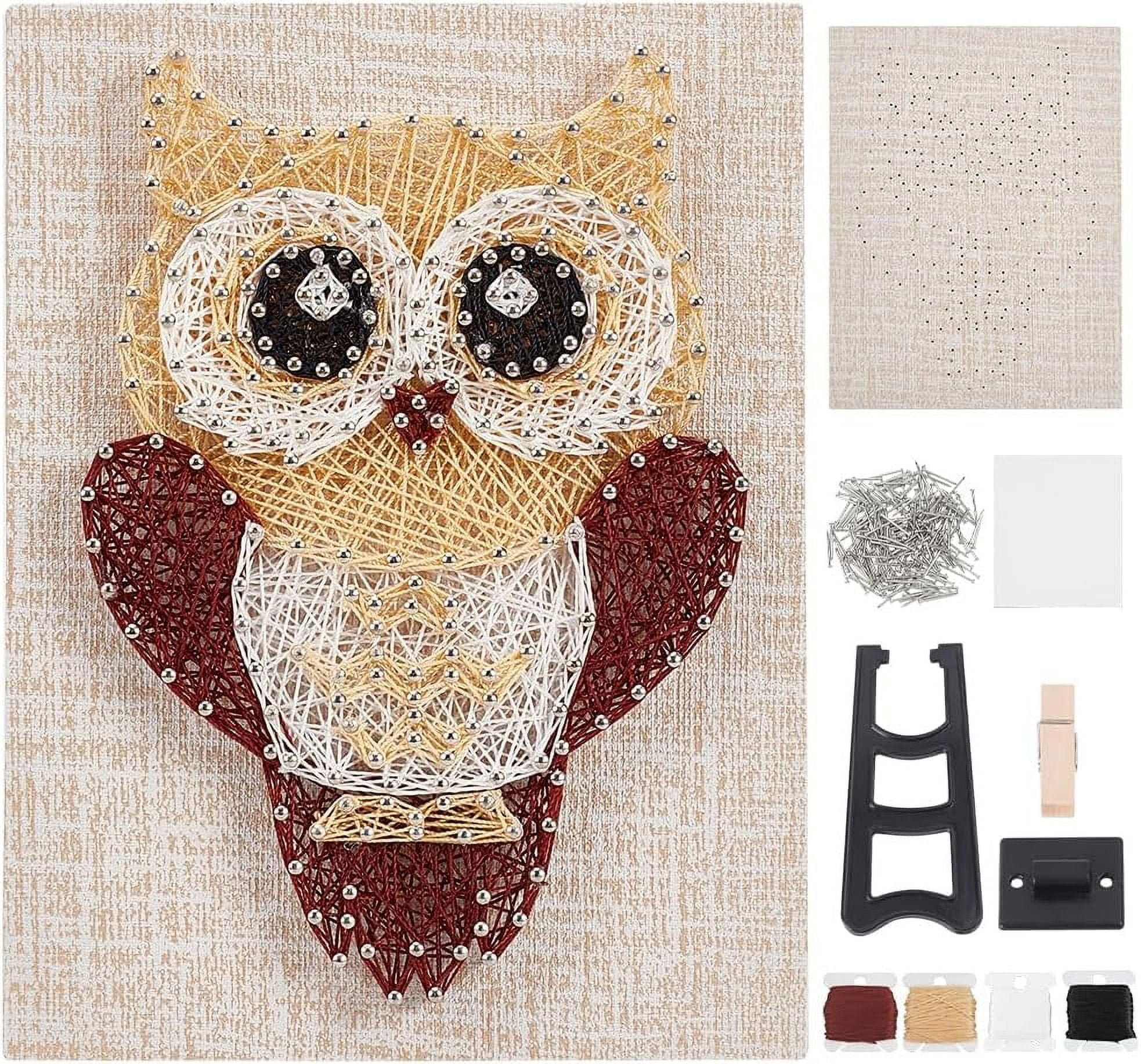 DIY Owl String Art Kit Adults Beginners 3D Animal String Art Crafts Kit Skeletonized Arts Crafts ...