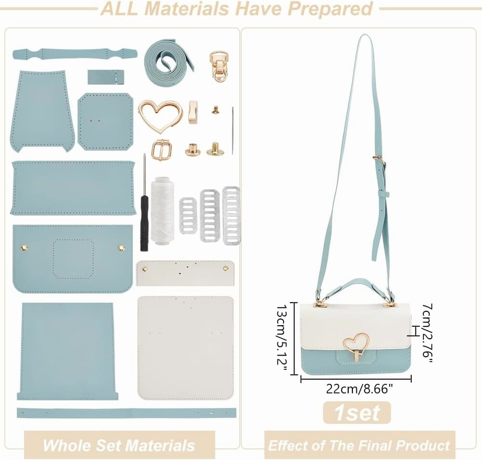 DIY PU Leather Crossbody Purse Making Kit DIY PU Leather Shoulder Bag ...