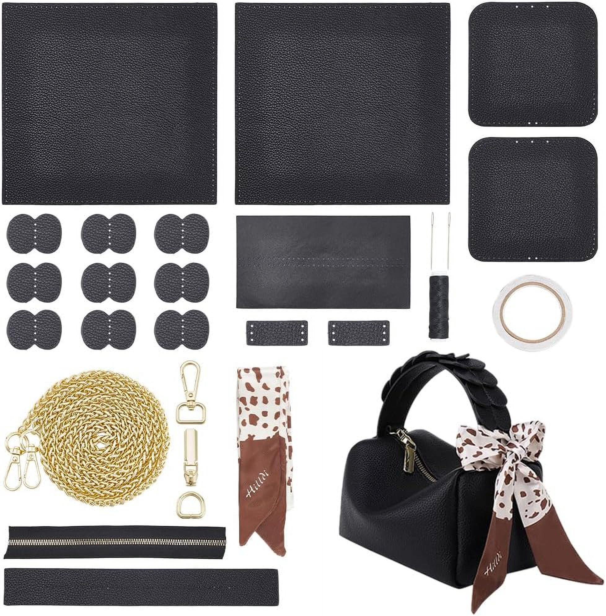DIY PU Leather Handbag Making Kit Women Handmade Shoulder Bag Making ...