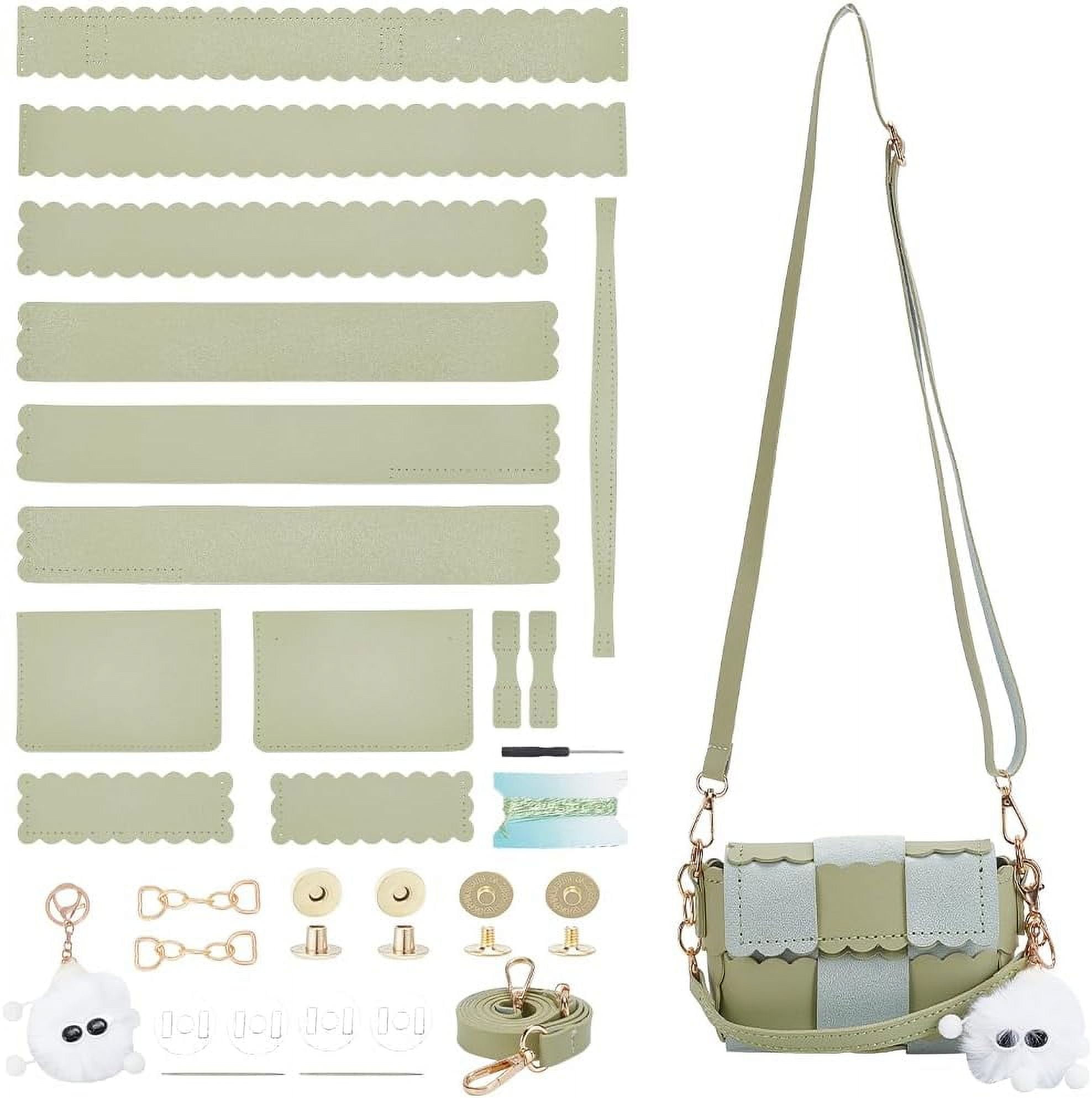 DIY PU Leather Purse Bag Making Kit Crossbody Shoulder Bag Making Set ...