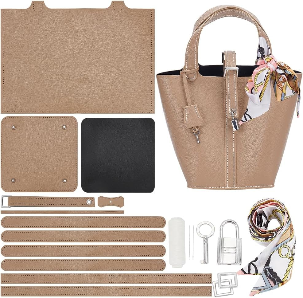 DIY PU Leather Tote Bag Making Set PU Leather Handbag Making Material ...