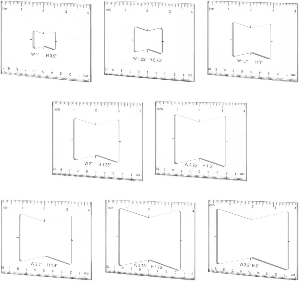 DIY Pack of 8 Router Template 4" Butterfly Inlay Template Set Acrylic ...