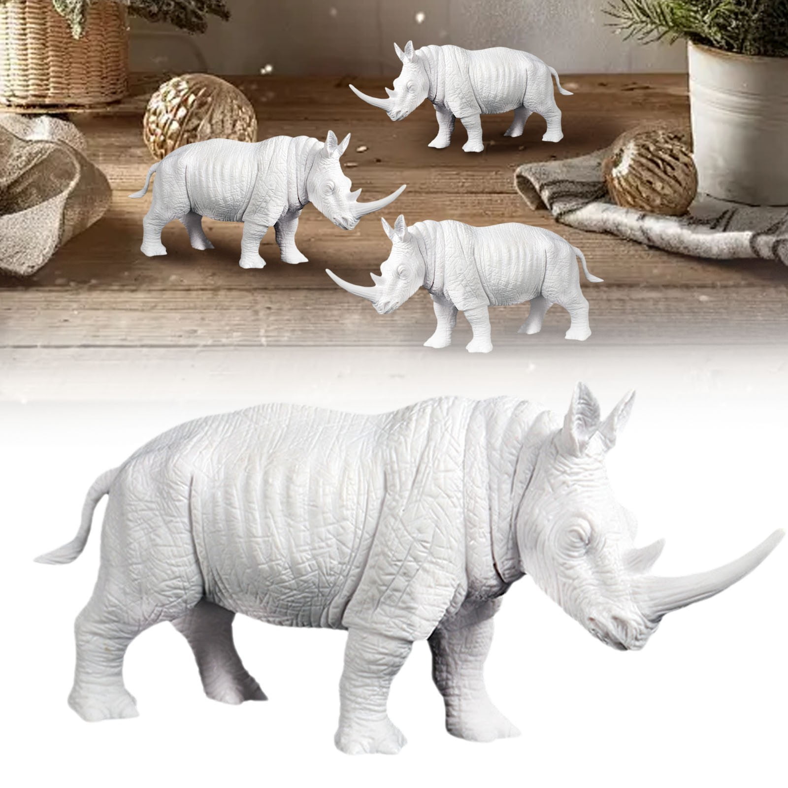 DIY Painting White Blank Animal Models Horse & Plastic Animal Figures ...
