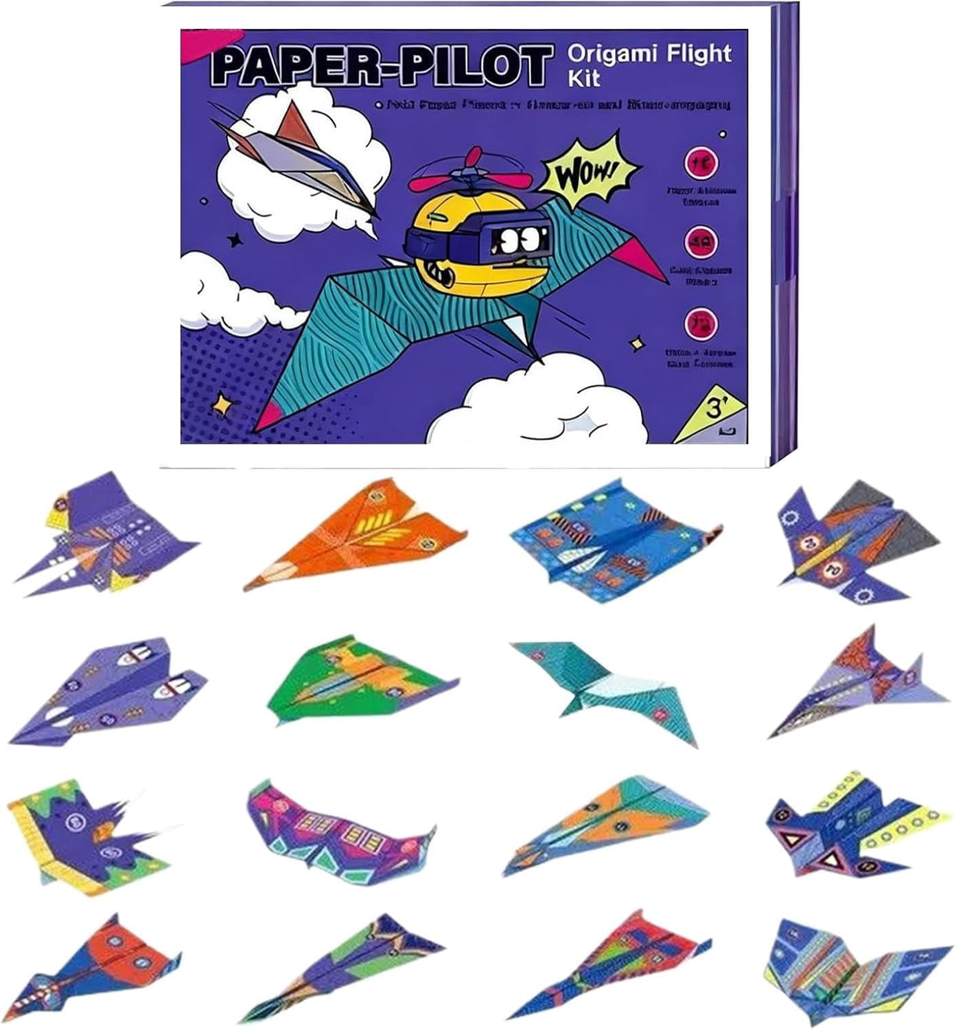 DIY Paper Airplane Book with 16 Creative Folding Designs & 48 Sheets ...