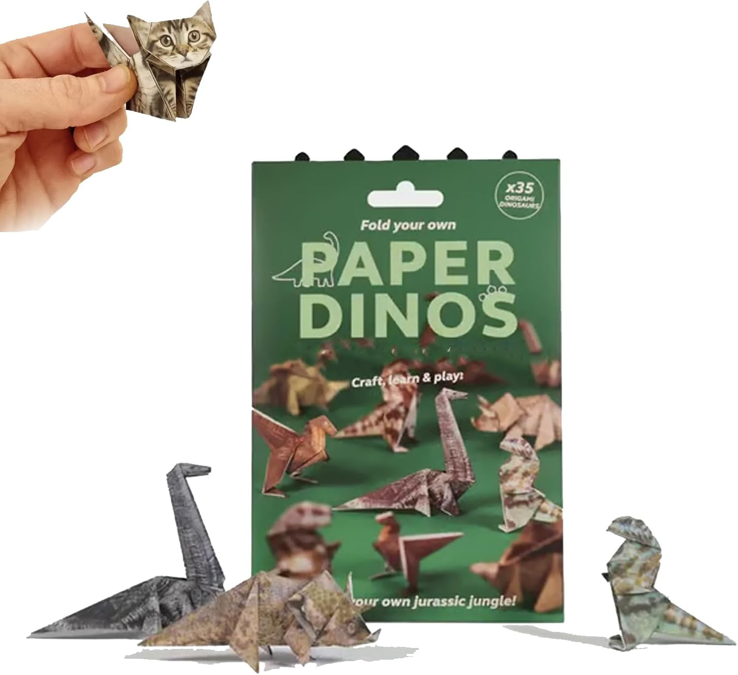 DIY Paper Cats, 50 DIY Origami Cats, Cute Cat Papercraft Kit, Creative ...