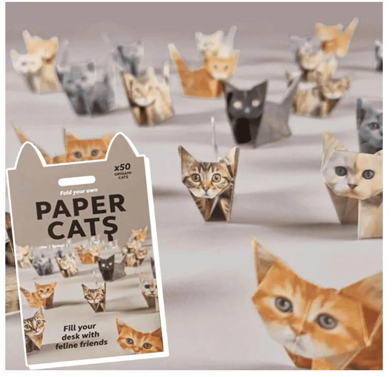 DIY Paper Cats, 50 PCS 3D Cat Origami Paper Craft Kit, Decorative Paper ...