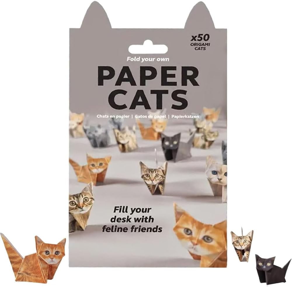 DIY Paper Cats - 50 Sheets DIY Origami Paper to Fold Cute Cat Figures ...