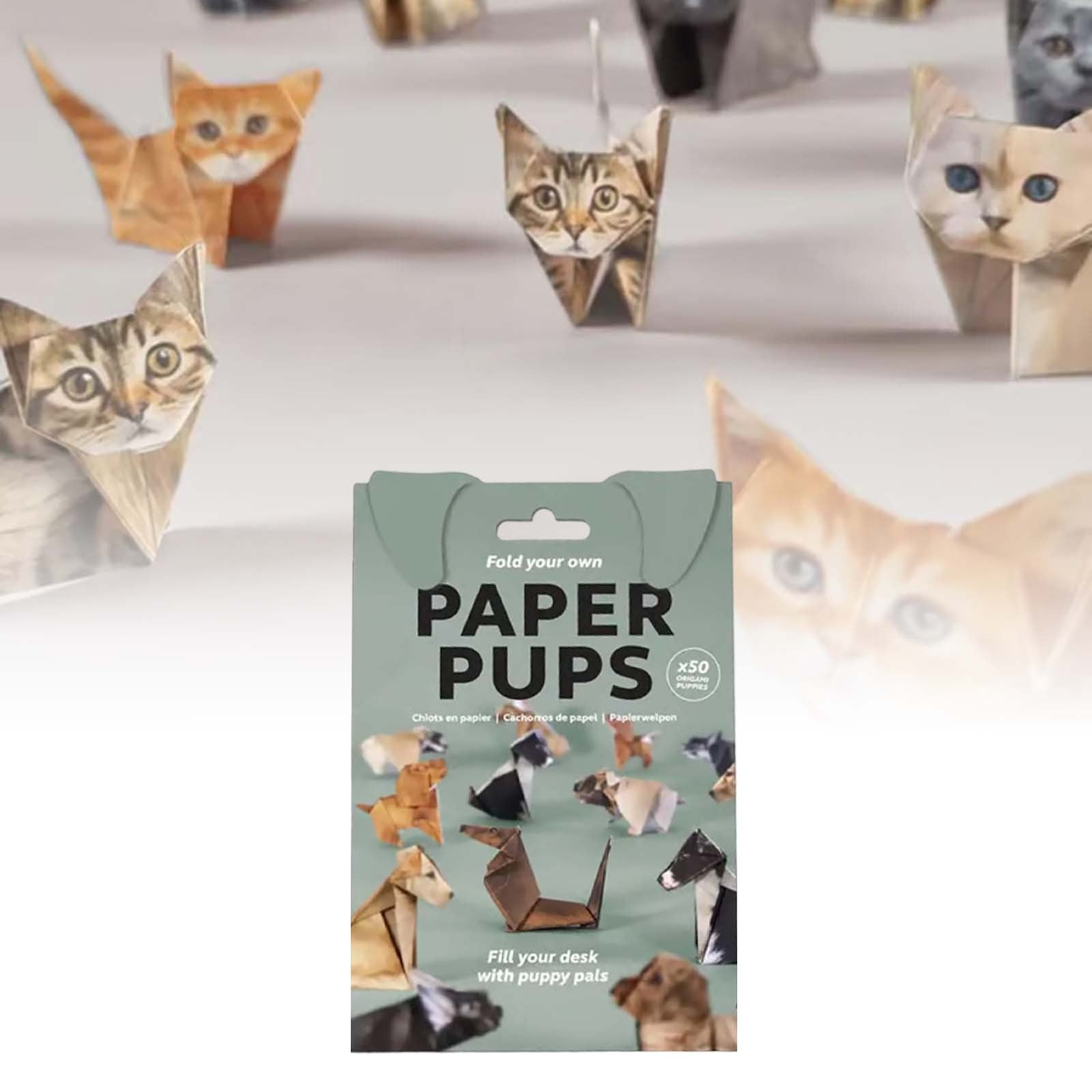 DIY Paper Cats Cute Papercraft 3D Paper Cat Dinosaur Models Animal ...