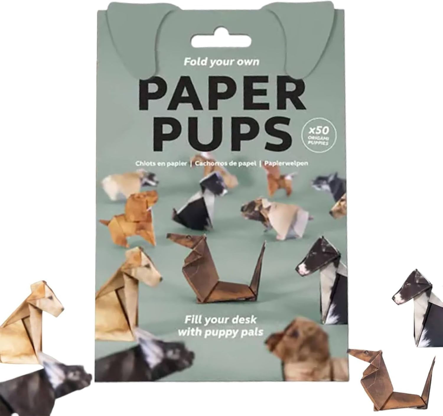 DIY Paper Cats Kit, 50 Cute Kitten Origami Papercraft Kit, Fun 3D Paper ...