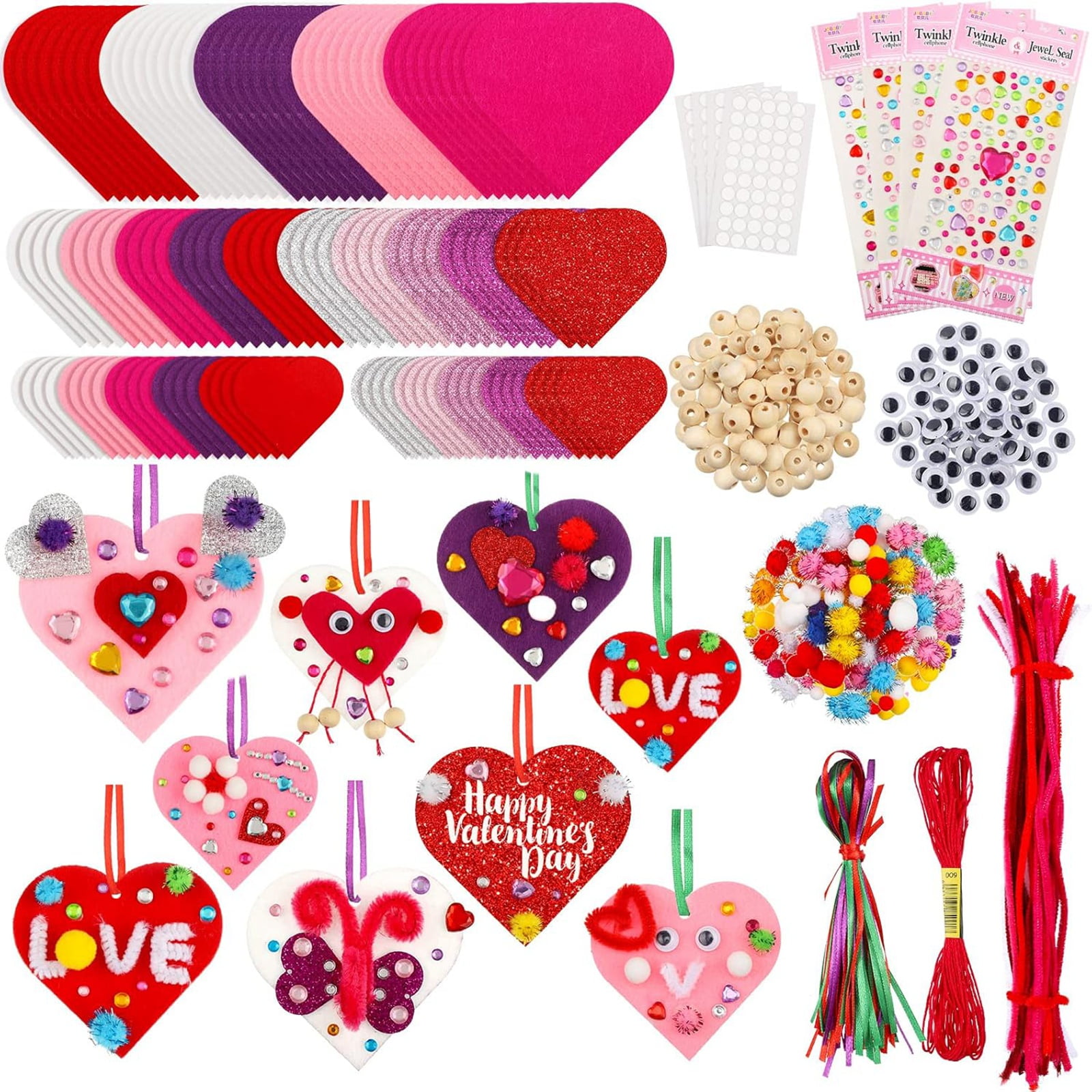 DIY Paper Heart Cards and Envelopes Stickers 10 Styles of Blank Die-Cut ...
