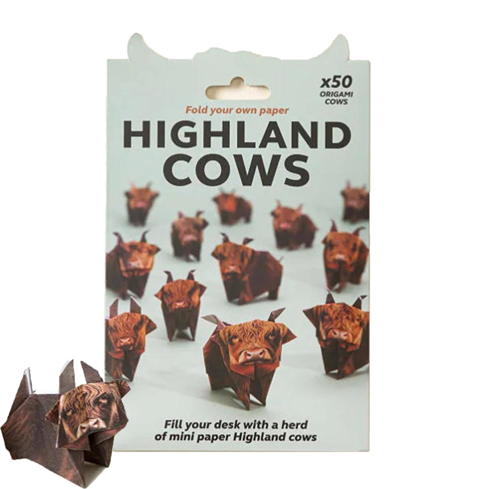 DIY Paper Highland Cows - 50 DIY Origami Highland Cows, Cute Cow ...