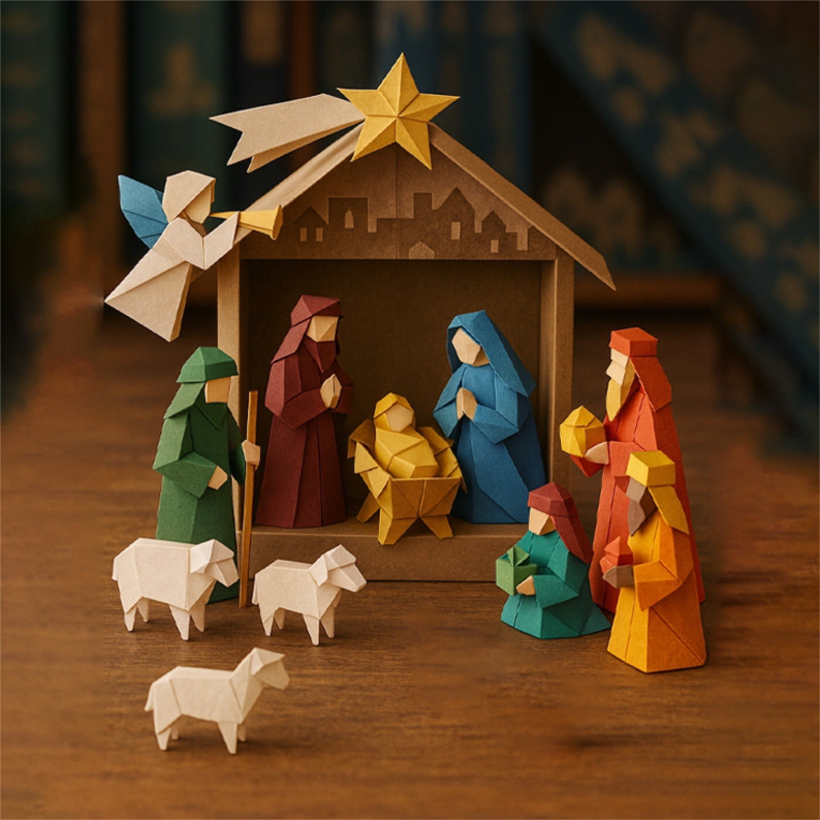 DIY Paper Nativity Scene,Beginners Christmas Origami Craft Set,Craft ...