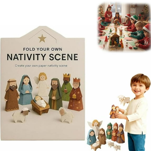 DIY Paper Nativity Scene,Nativity Crochet Kit,Crochet Nativity Set ...
