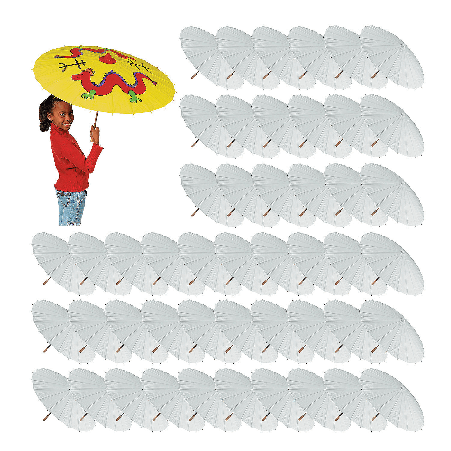 DIY Parasols, Craft Kits, Party Supplies, 48 Pieces - Walmart.com