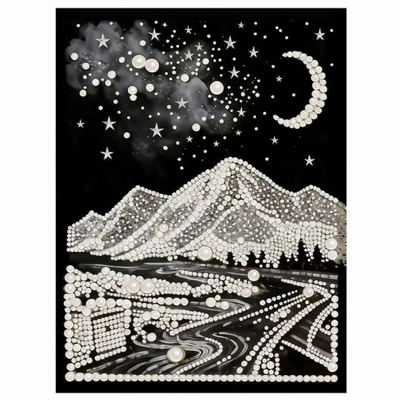 DIY Pearl Painting Kit for Adults, Fireworks Castle Diamond Dots Beads ...