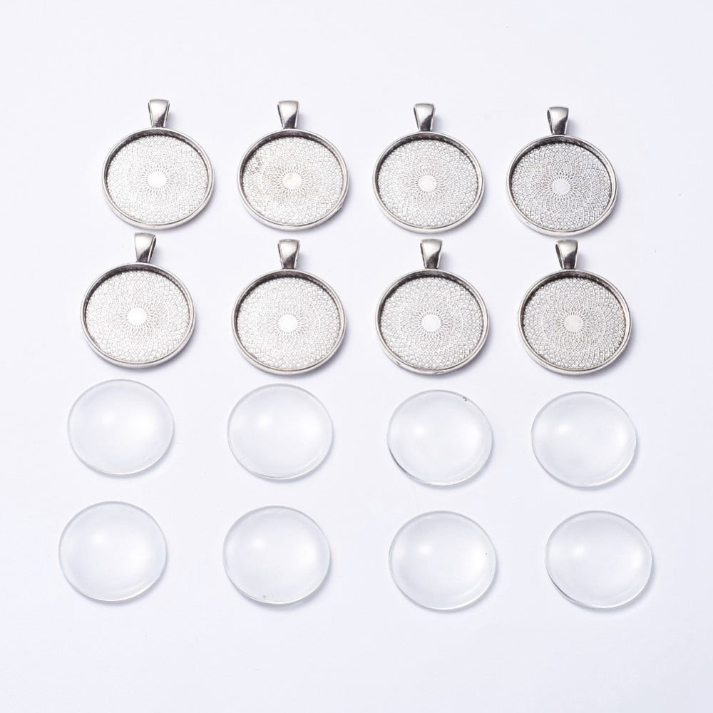 DIY Pendant Making Tibetan style Alloy Pendant Cabochon Settings and ...