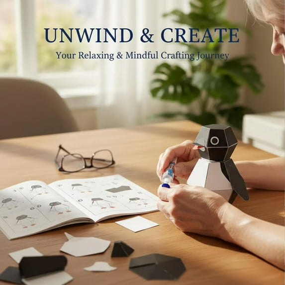 DIY Penguin Paper Craft Kit,Bouncing Buddy Penguin Craft Kit ...