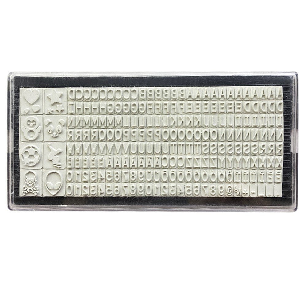 DIY Personalized Rubber Stamp 4mm Digital Letters Plate Custom Name ...