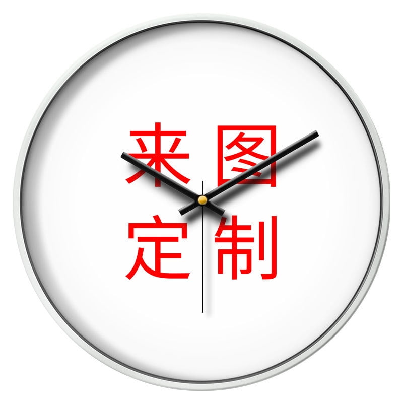 DIY Photo Advertising Clock Wall-Mounted Punch-Free Creative Wall Clock ...