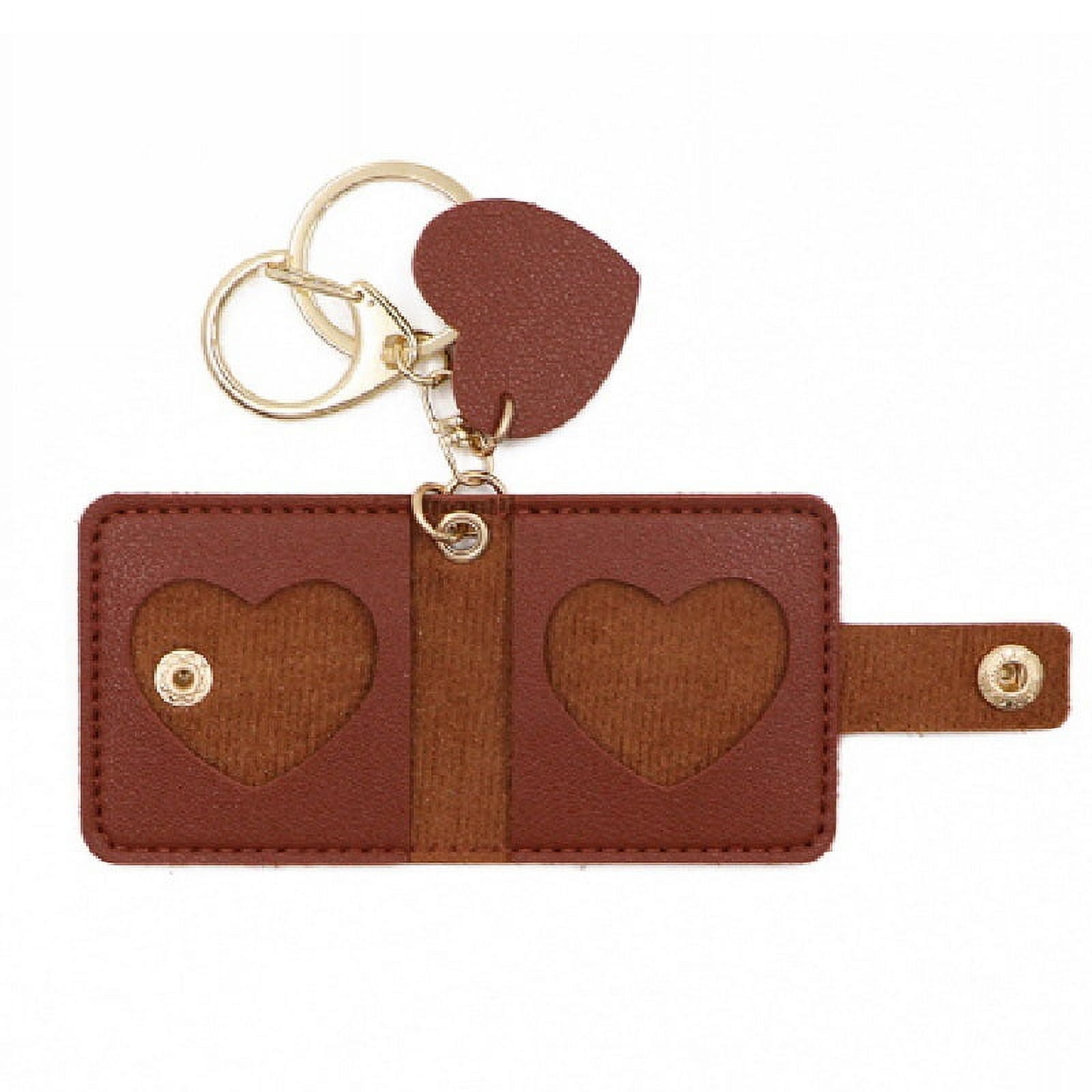 DIY Photo Album Heart-shaped Hollow 1-inch Photo Storage Leather Case ...