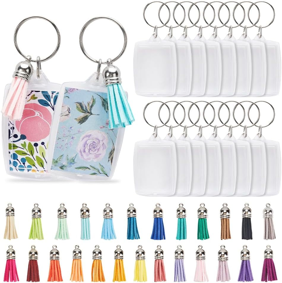 DIY Photo Frame Keychain Making Kits Including Acrylic Photo Frame ...