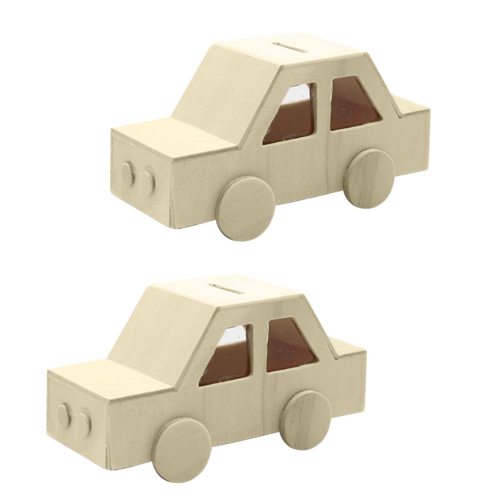 DRAFIDEEP Paint Your Own Bank Car Shaped for Childrens Room Ornament ...
