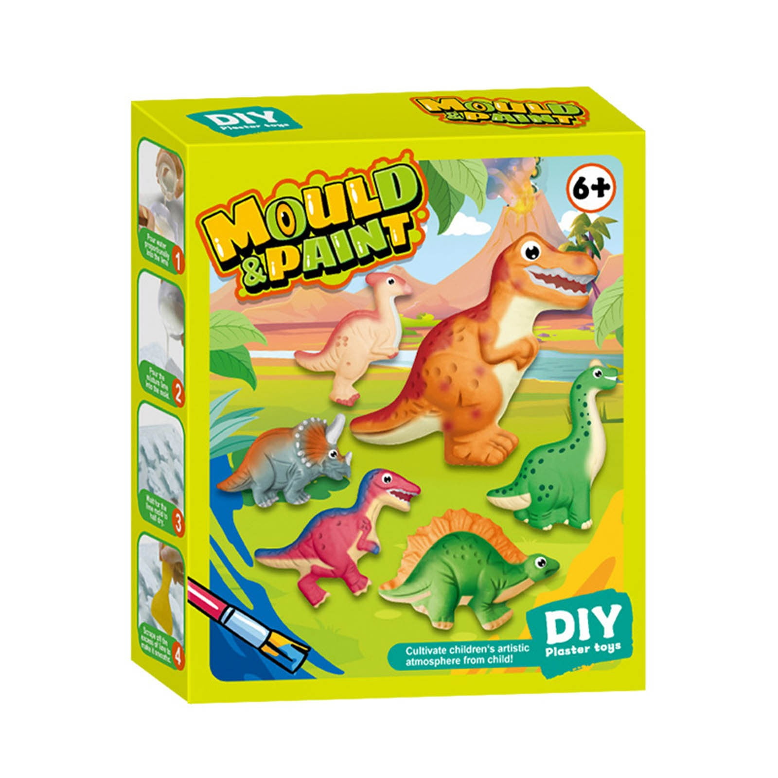 DIY Plaster Painting Kit Dinosaur Figures Creative Art Craft Sensory ...