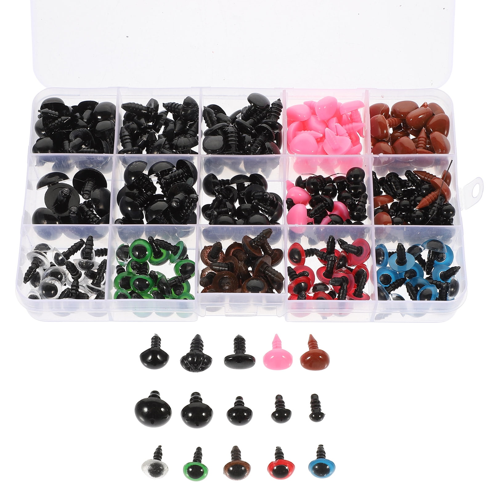 DIY Plush Doll Eyes Nose Animal Doll Eyes Safety Bears Mini Doll Nose ...