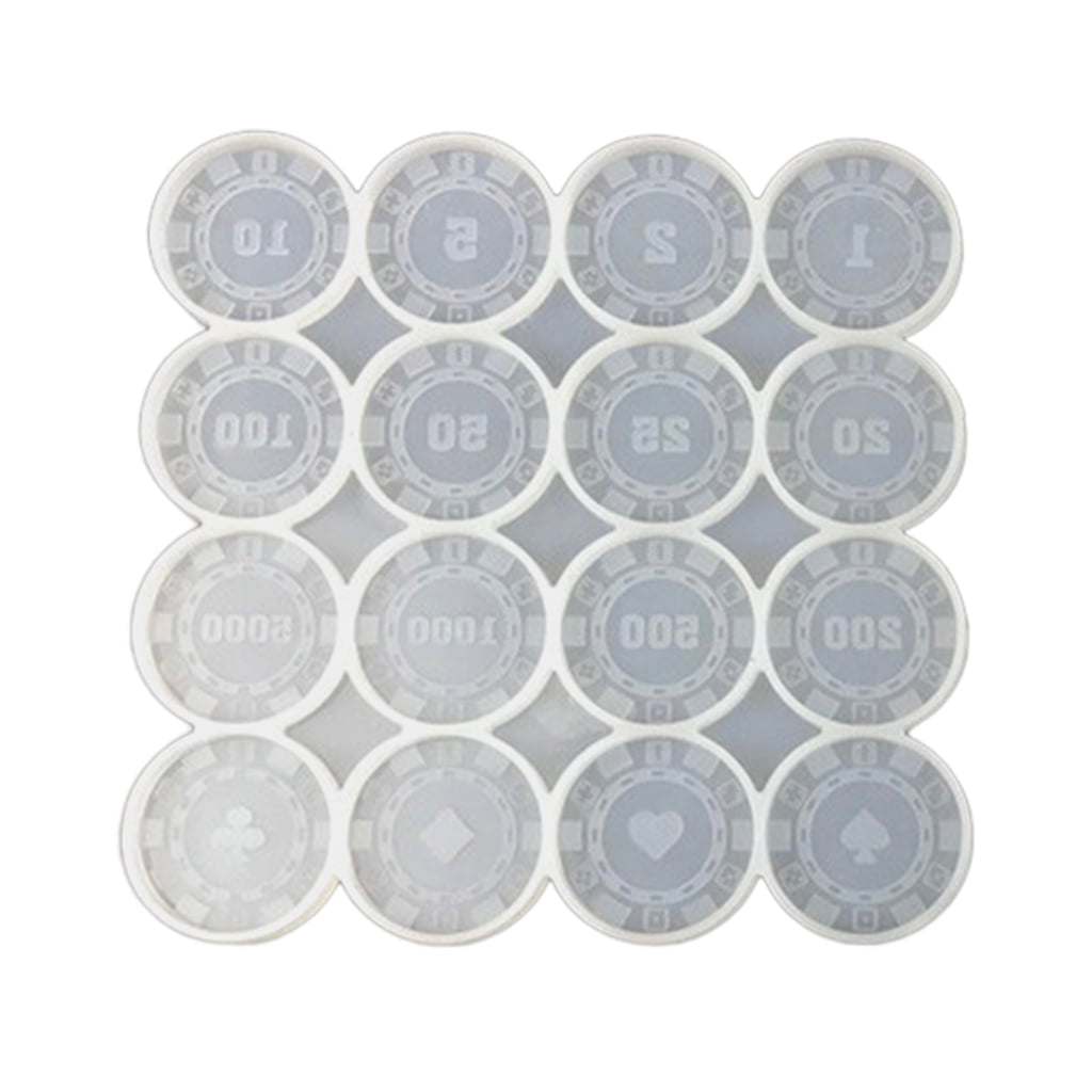 DIY Poker Chips Game Coins Epoxy Resin Mold Commemorative Coins ...
