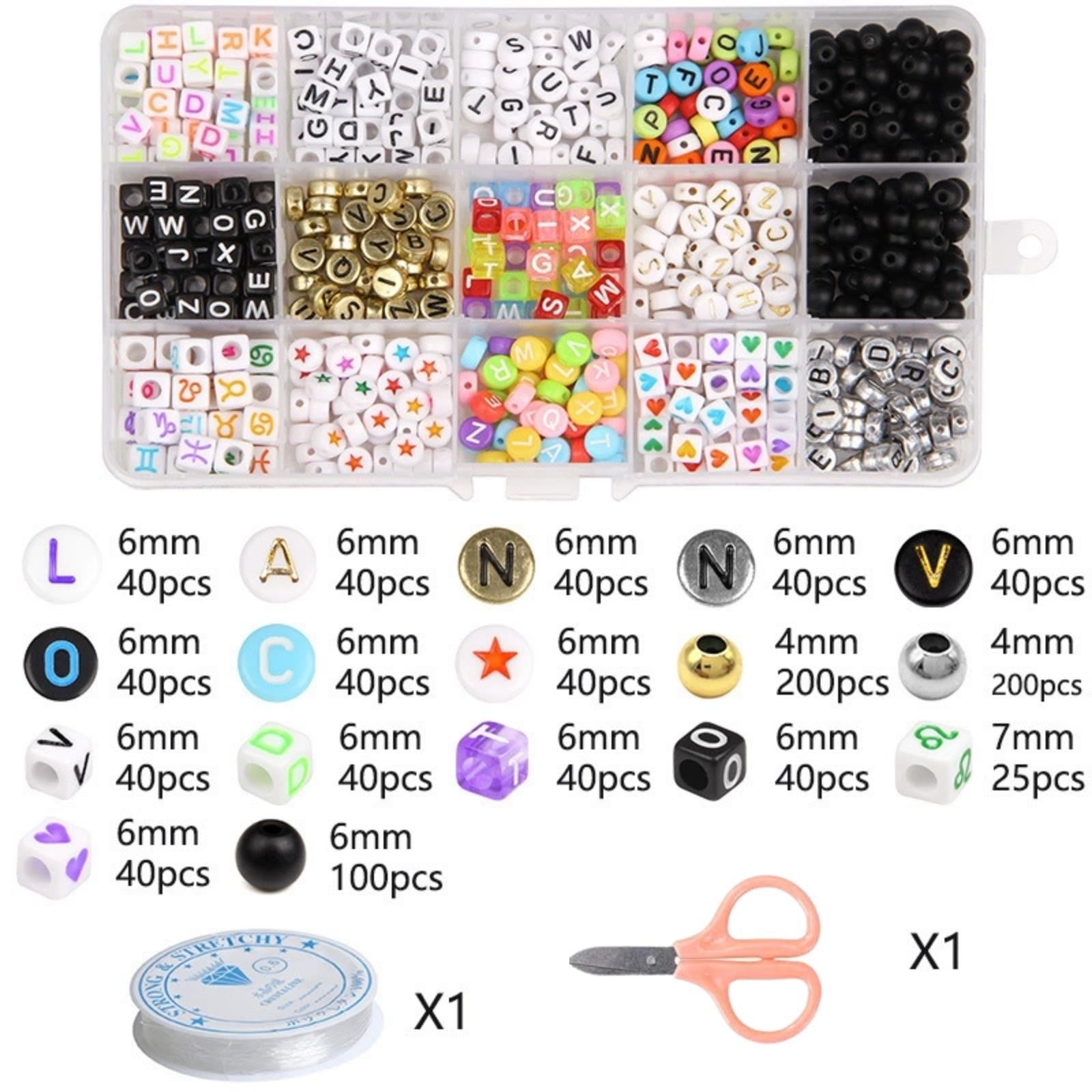 DIY Polymer Letter Bead Strings | Custom Alphabet Beads | Safe Plastic ...