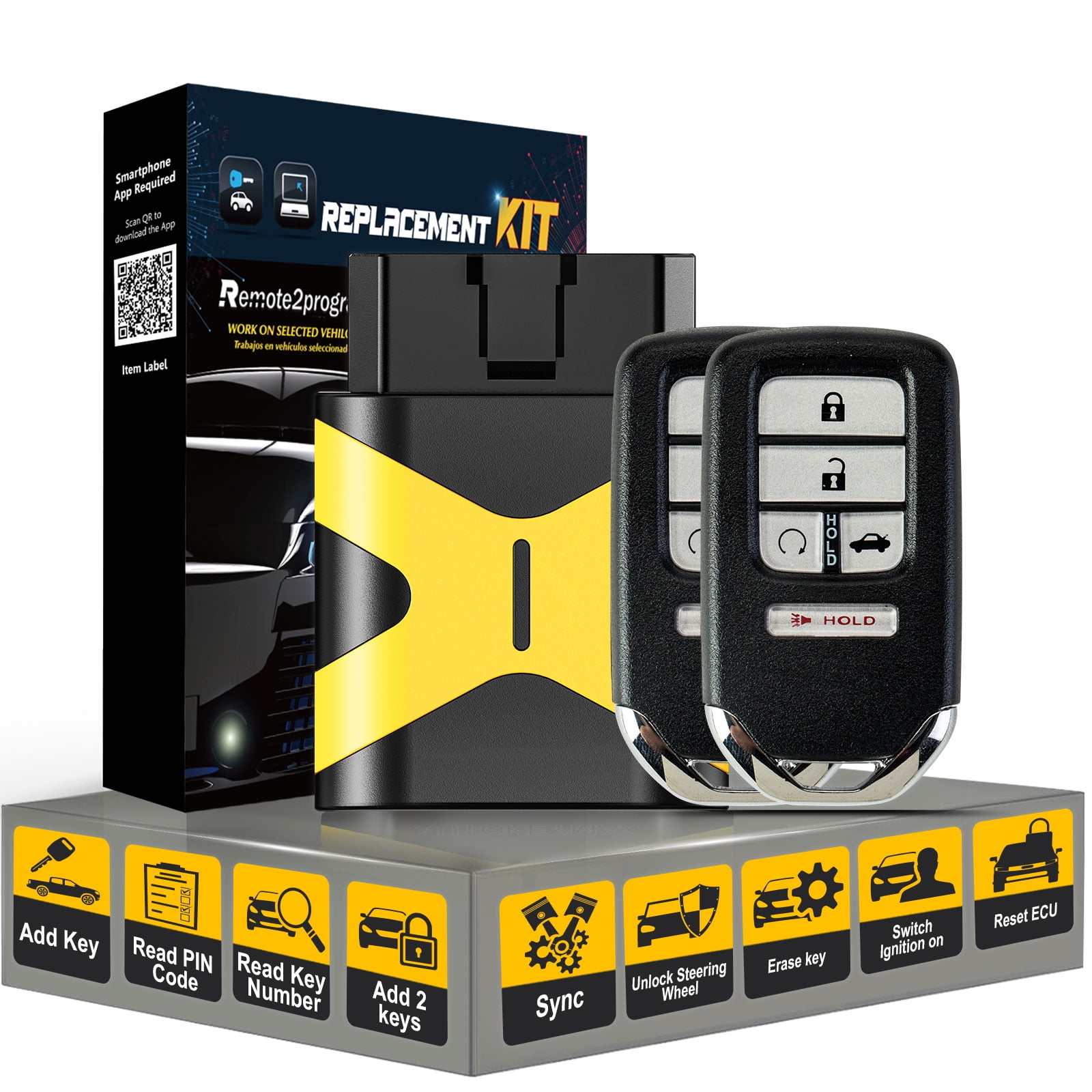 DIY Programming Car Key Kit for No Working Remote and Keyless Entry ...