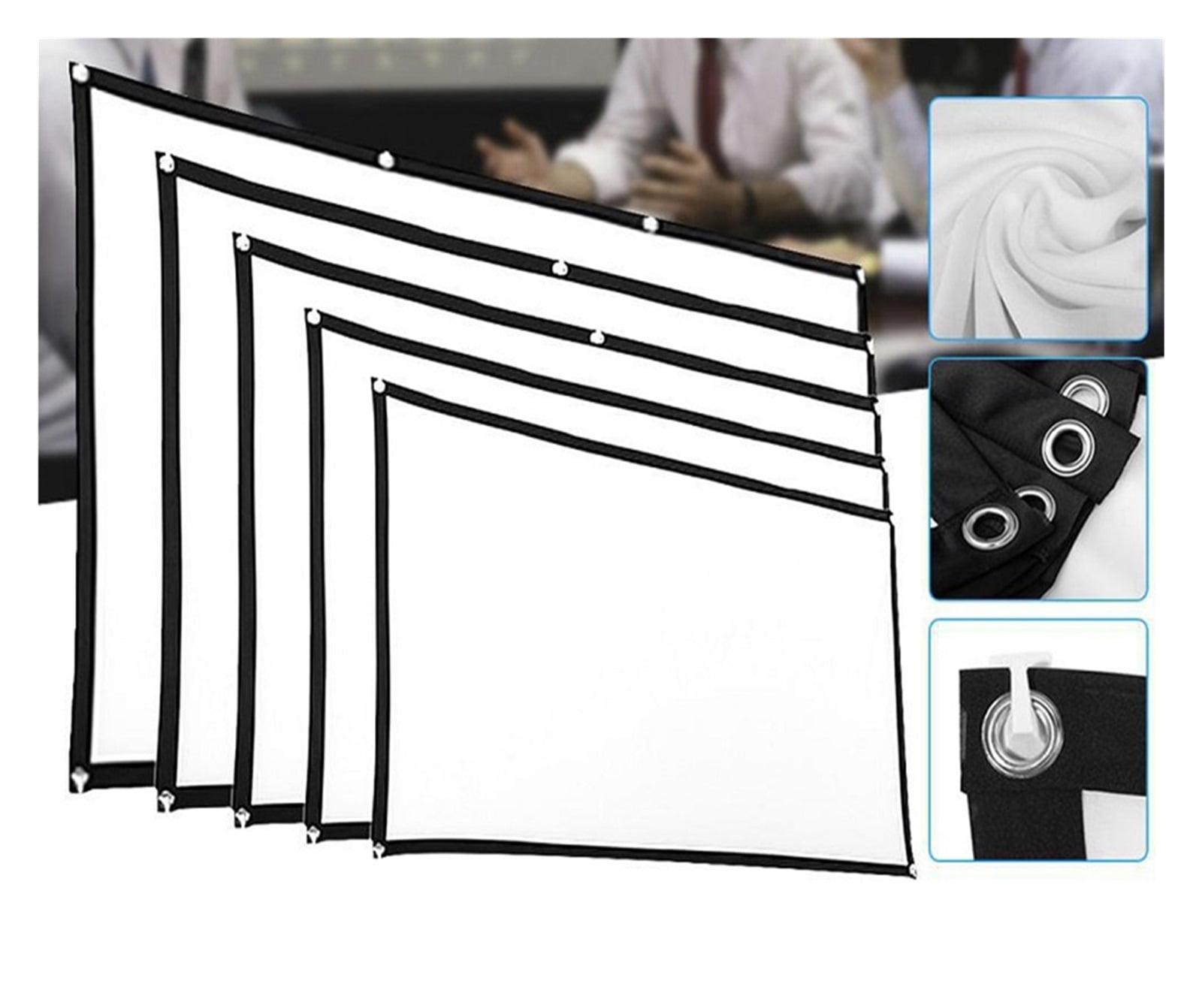 DIY Projector Screen 60/100/150 Inch Home Cinema Projector 4k 3D HD ...