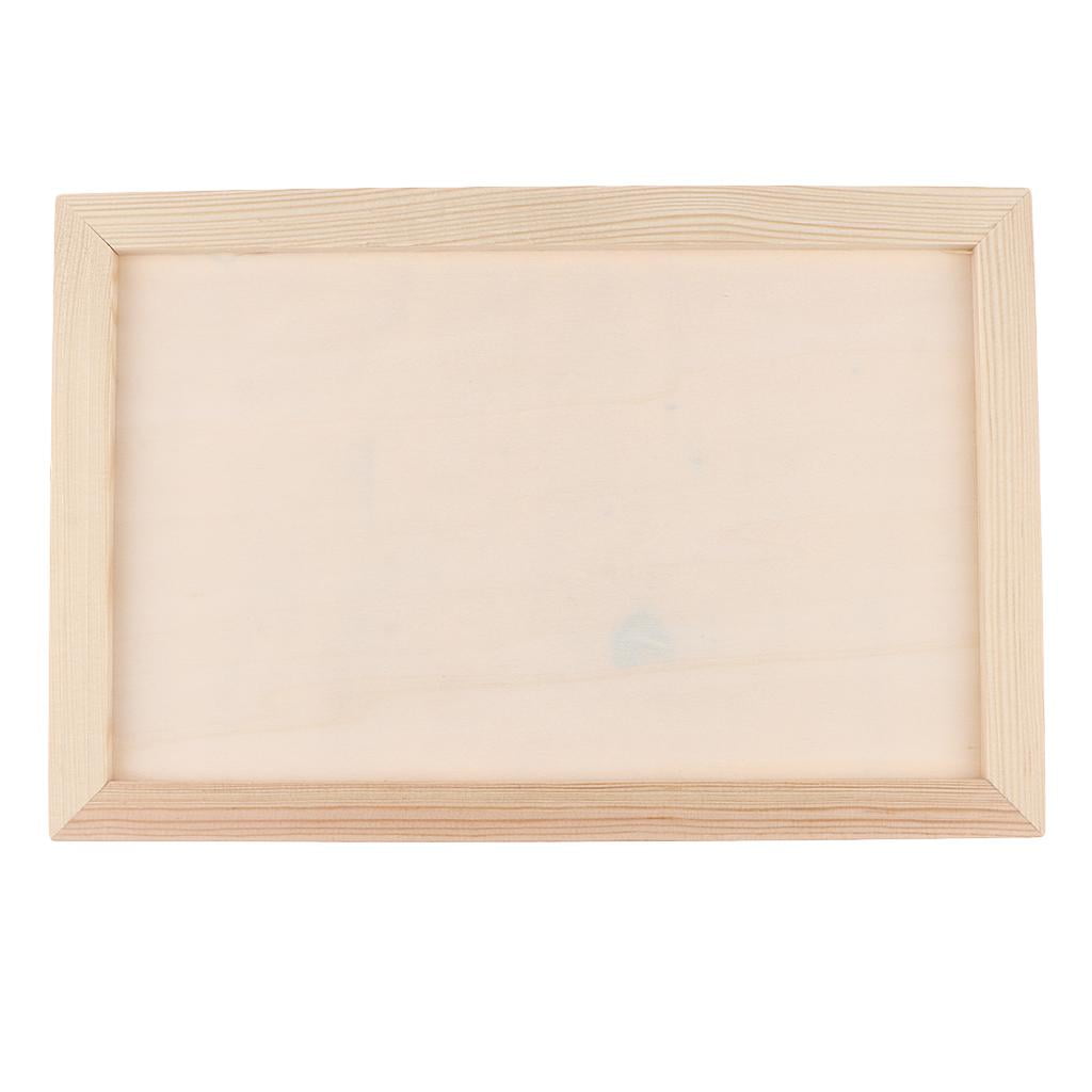 DIY Projects Unfinished Solid Wood Crafting Wooden Picture Frames for ...