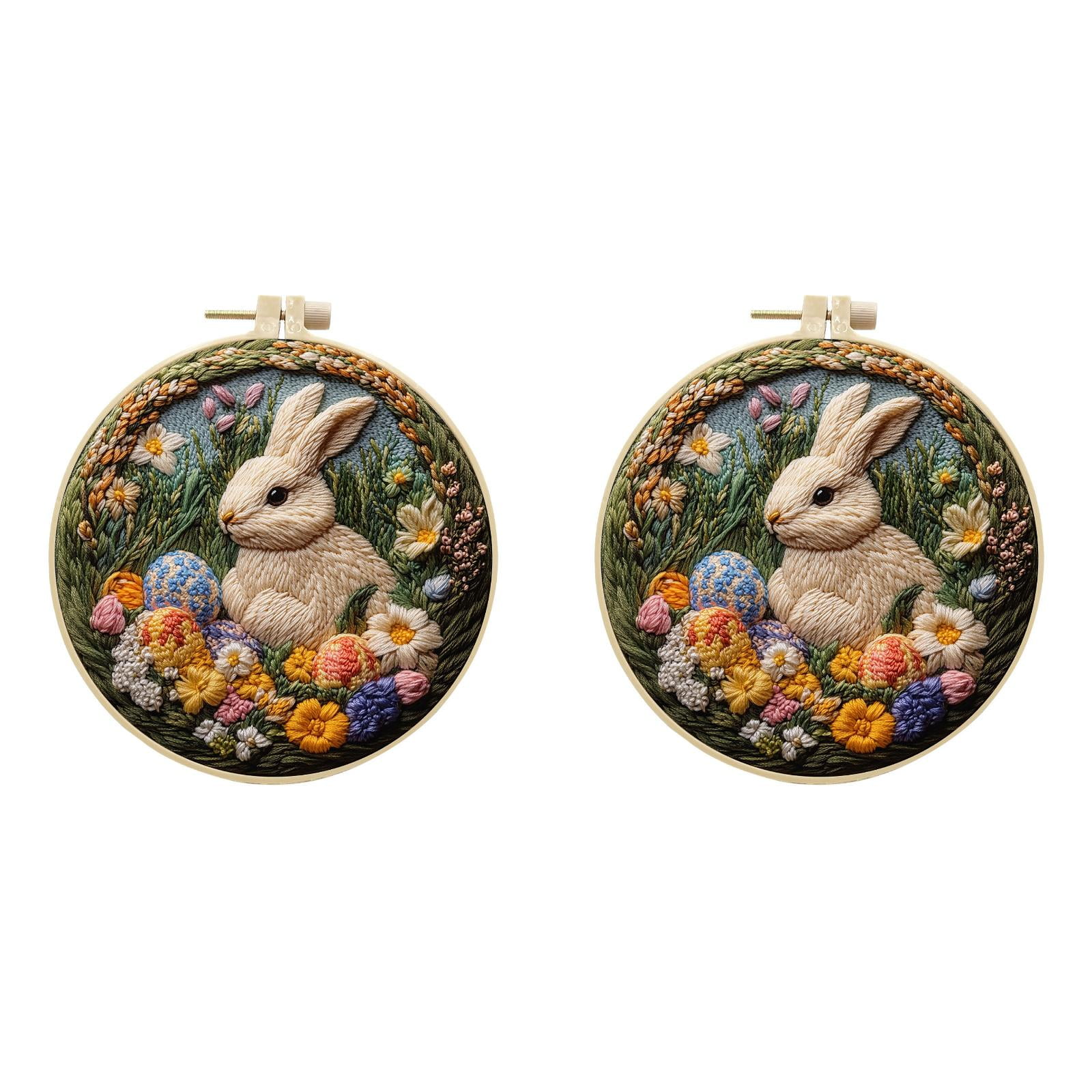 DIY Punch Needle Embroidery Kits Easter Beginner Rug Hooking Kit with ...